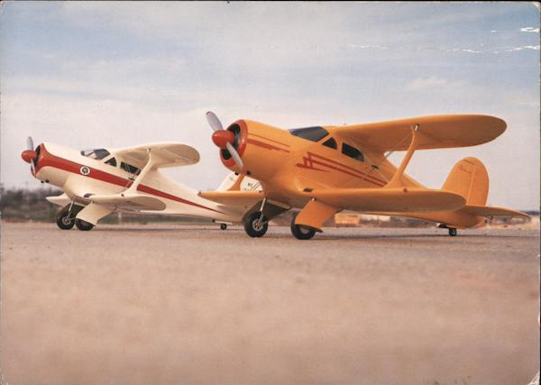 Staggerwing Beechcraft Model G-17S Aircraft Large Format Postcard