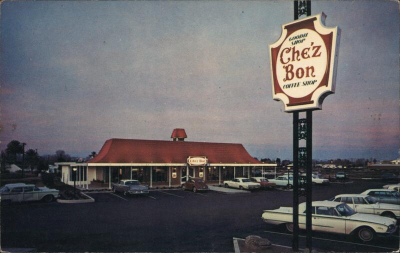 Chez Bon Cofee Shop Phoenix, AZ Postcard