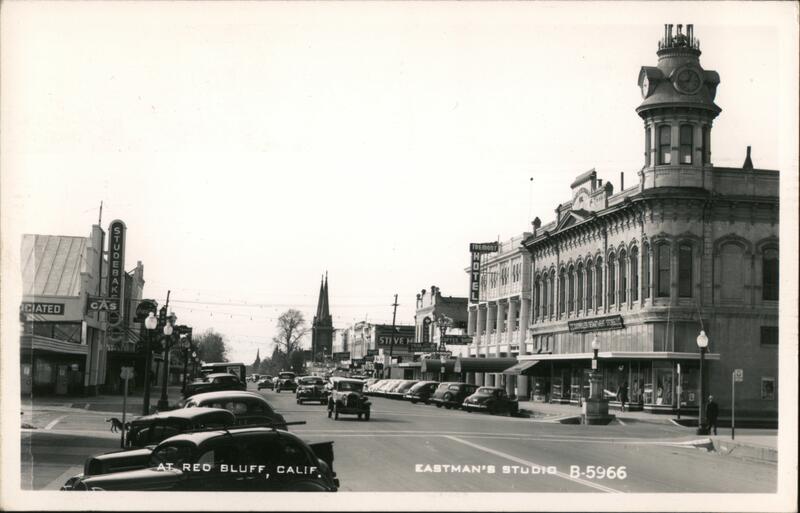Street View Red Bluff, CA Postcard