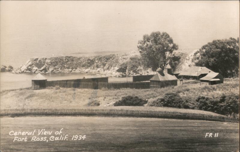 Central View Fort Ross, CA Postcard
