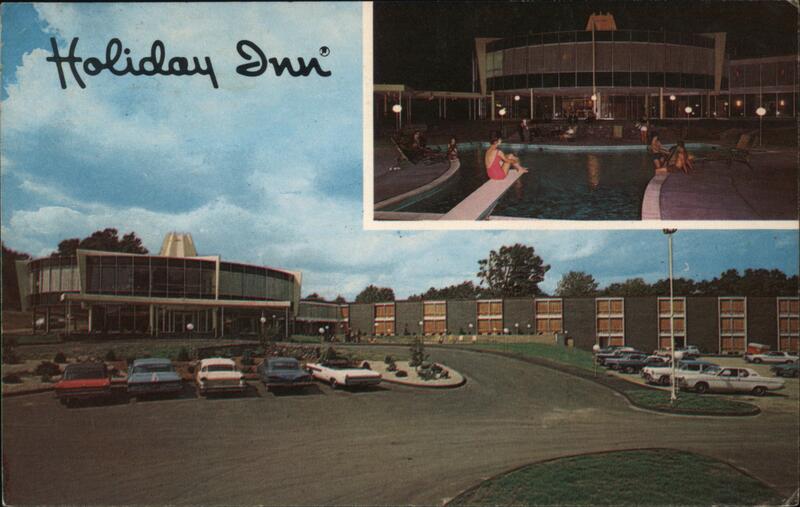 Holiday Inn Pool Postcard