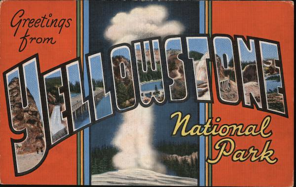 Greetings from Yellowstone National Park Postcard