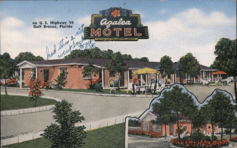 Azalea Motel, Gulf Breeze, Florida Postcard