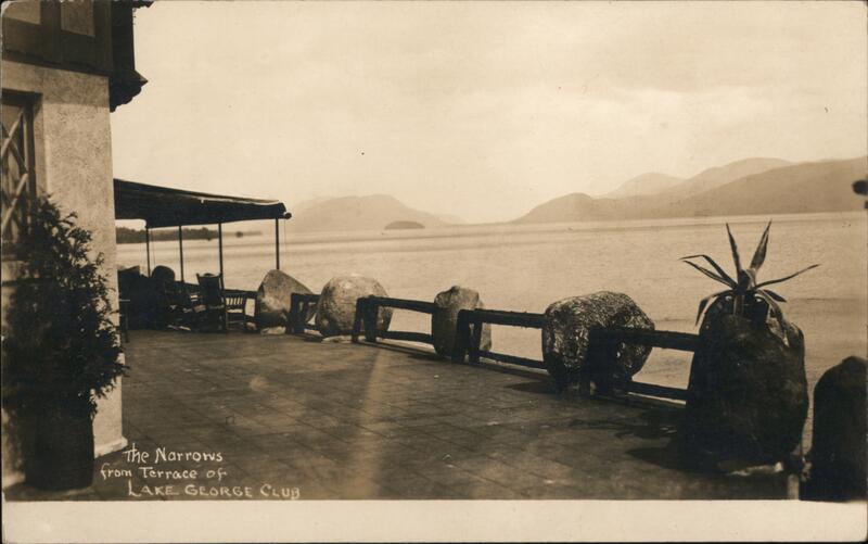 The Narrows from Terrace of Lake George Club New York Postcard