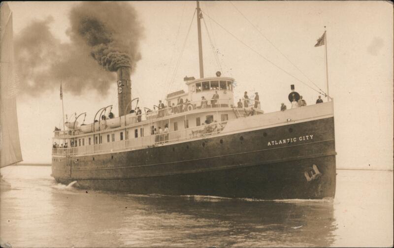 The Steamship Atlantic City Boats, Ships Postcard