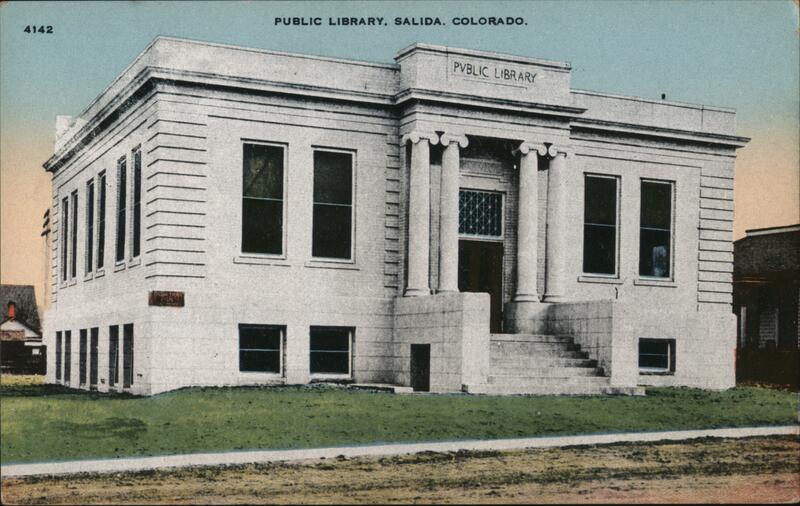 Public Library, Salida, Colorado Postcard