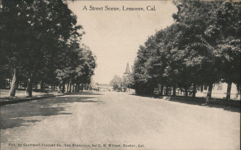 Street Scene, Lemoore California Postcard