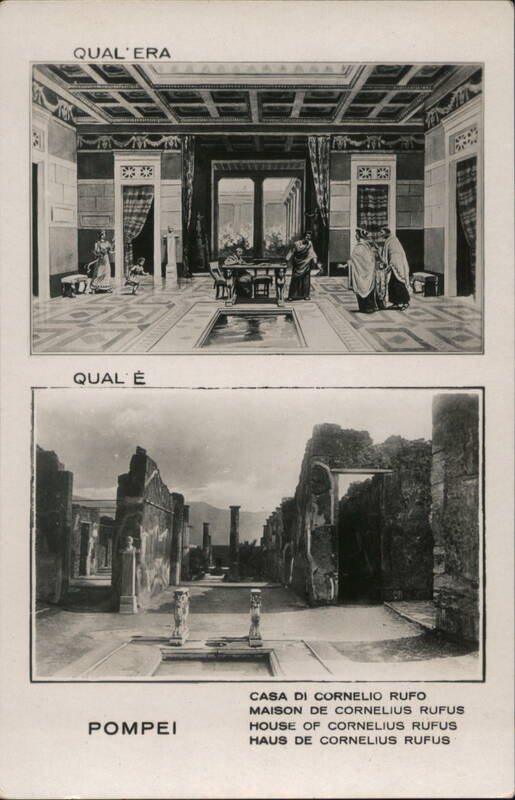 Set of 16: Pompeii Views of Ruins Before & After Eruption of Vesuvius ...
