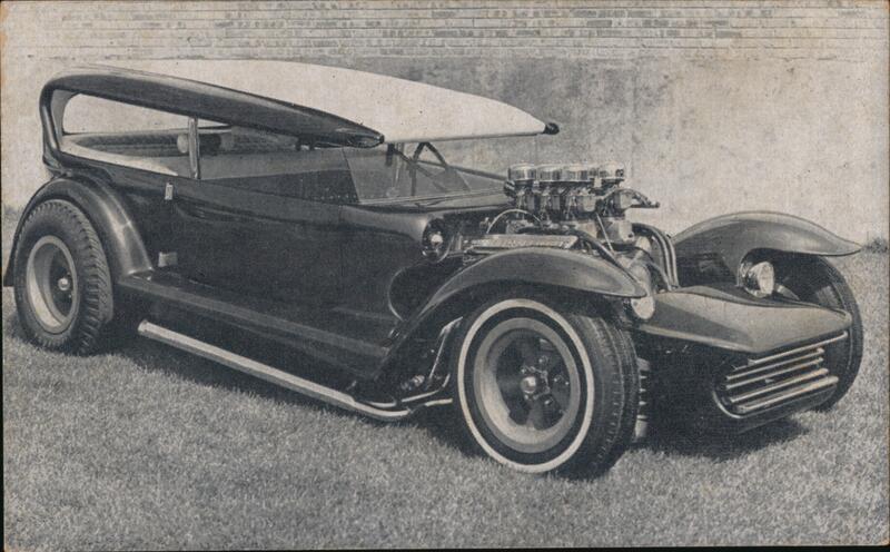 Lil Coffin 1932 Ford Sedan Custom Hot Rod Cars Robert Hegge Arcade Card