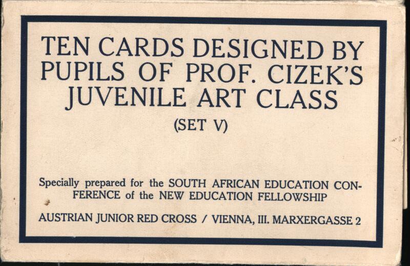 Set of 5 Austrian Junior Red Cross Cards Designed by Prof. Cizek's ...