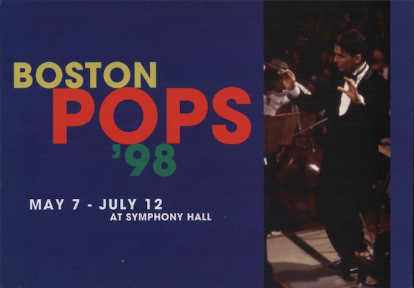 Boston Pops '98 at Symphony Hall Rack Cards Postcard
