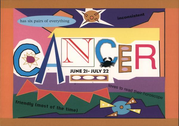 Cancer June 21 July 22 Rack Cards Postcard
