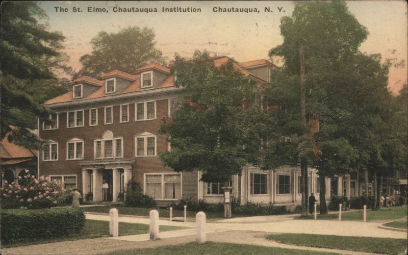 St. Elmo, Chautauqua Institution, Red Brick Building Hotels Postcard