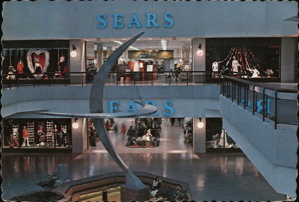 Grand Court of Woodfield Mall Schaumburg, IL Postcard