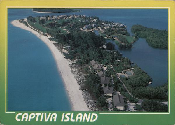 Aerial View of Captiva Island Showing South Seas Plantation Resort ...