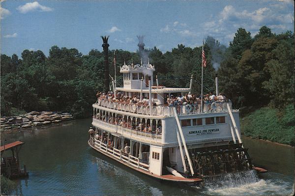 The Admiral Joe Fowler, Authentic Mississippi Sternwheeler Disney Postcard
