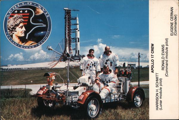Apollo 17 Crew at Kennedy Space Center Cape Canaveral, FL Postcard
