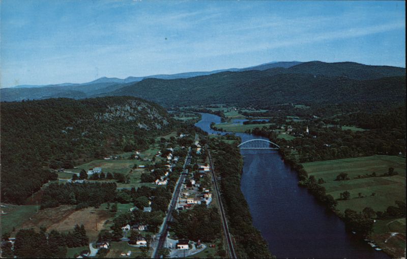 Aerial View of Fairlee, Vermont and the Samuel Morey Bridge Frank L ...