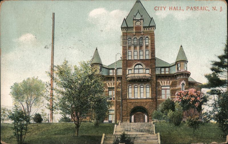 City Hall, Passaic, NJ New Jersey Postcard