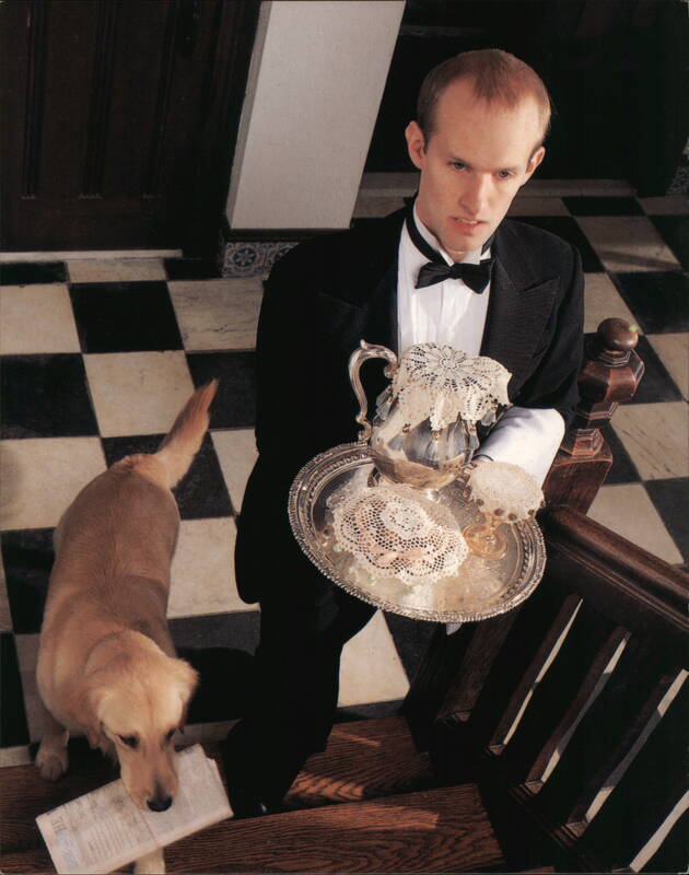 Butler Burdock with Morgan the Dog Dogs Postcard