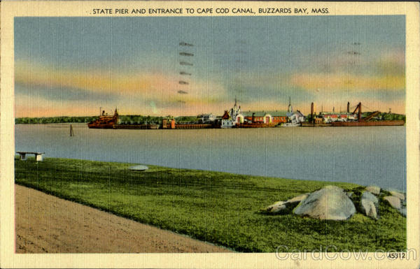 State Pier And Entrance To Cape Cod Canal Buzzards Bay, MA