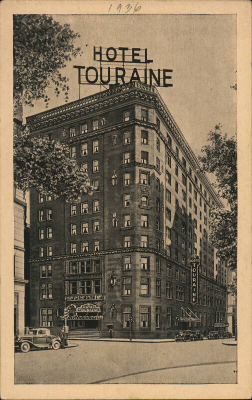 Hotel Touraine, Boston Massachusetts Postcard