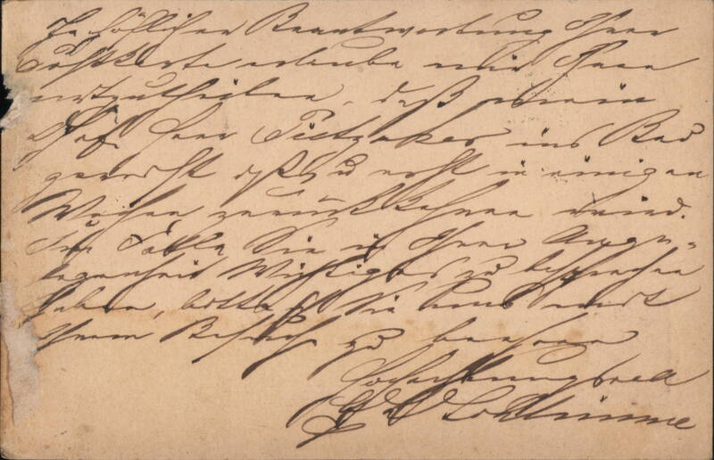 Handwritten Message in German Kurrent Script Germany Postcard