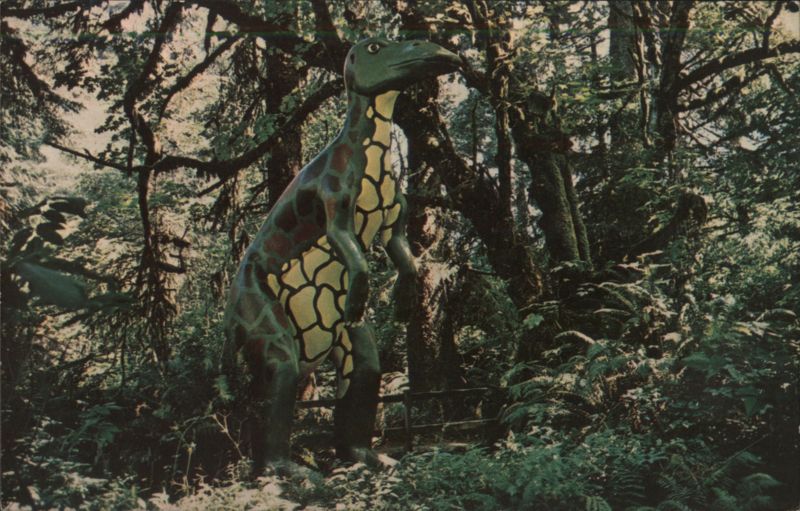 Set of 11 Dinosaur Replicas at Prehistoric Gardens, Oregon Coast Port ...