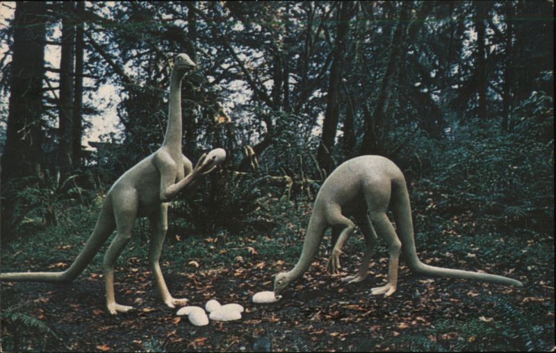 Set of 11 Dinosaur Replicas at Prehistoric Gardens, Oregon Coast Port ...