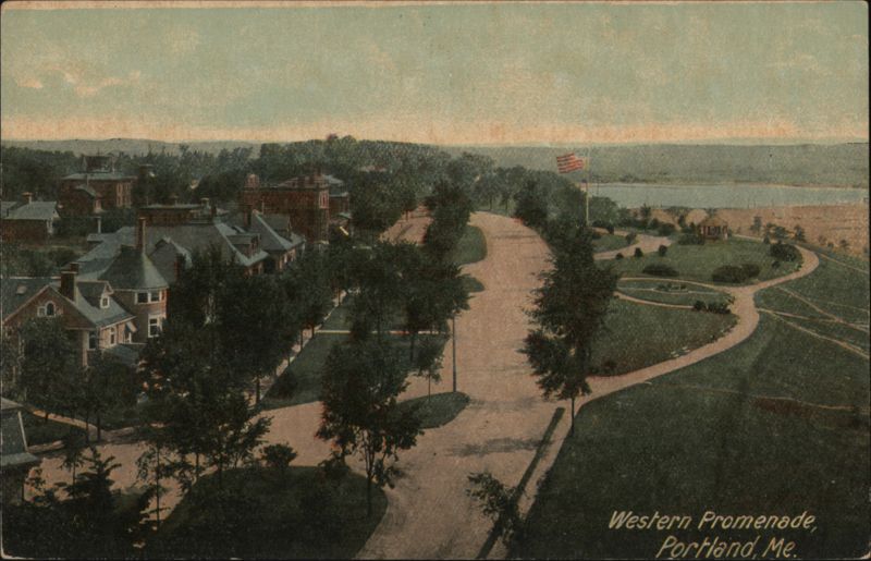 Western Promenade, Portland, ME Maine Postcard