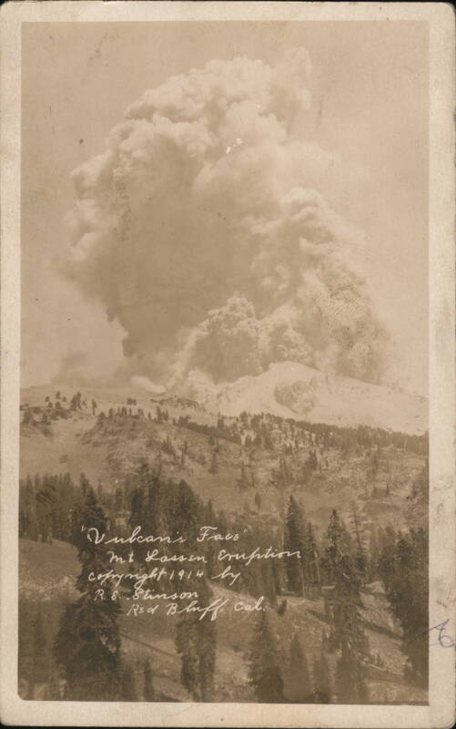 "Vulcan's Face" Mt. Lassen Eruption, 1914 California Lassen Volcanic ...