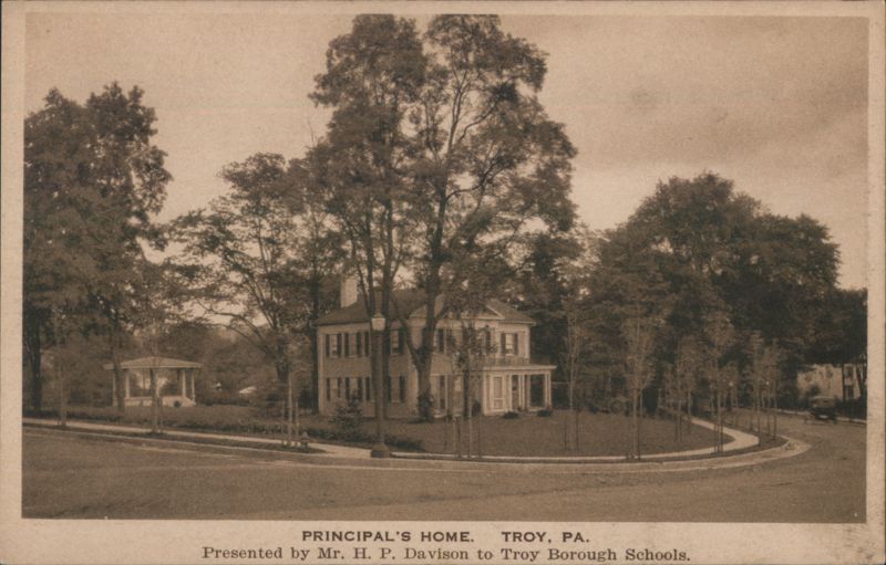 Principal's Home, Troy, PA Pennsylvania Postcard