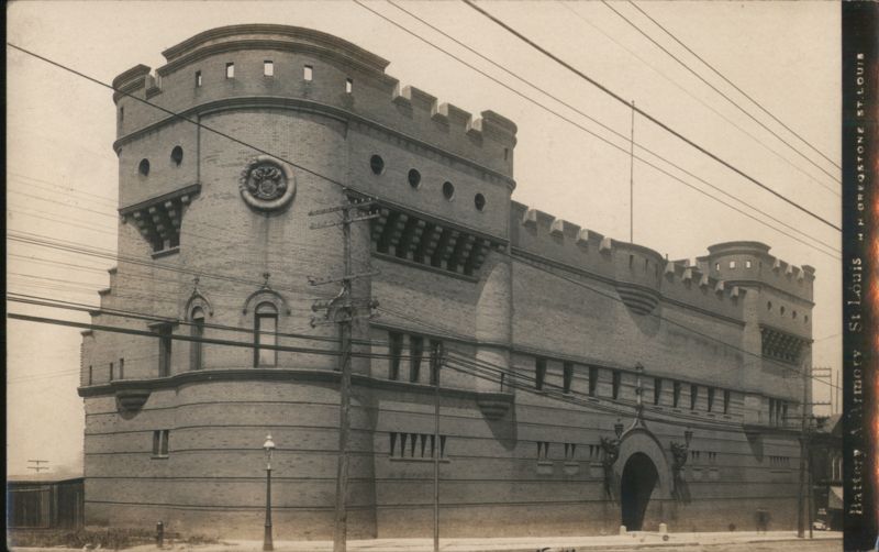 Battery A Armory, St. Louis Missouri Postcard
