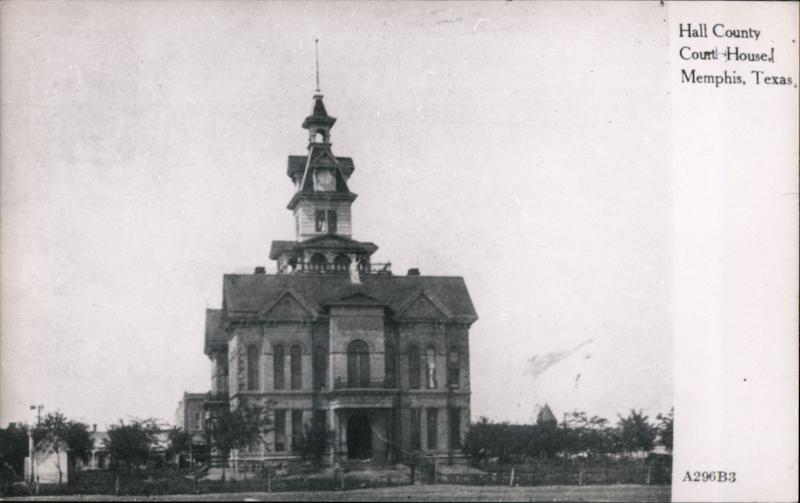 Hall County Court House Memphis, TX Postcard