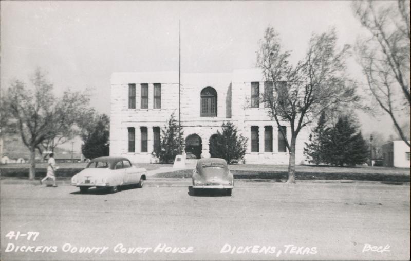 Dickens County Court House Texas Postcard