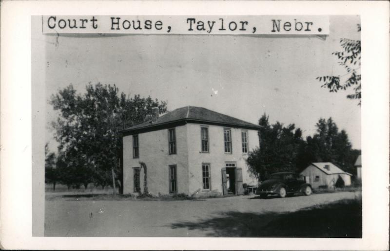Loup County Courthouse Taylor, NB New Brunswick Postcard