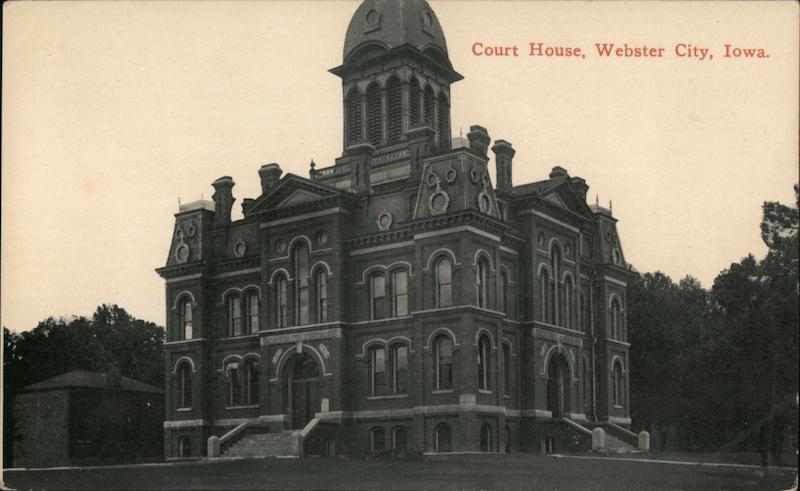 Courthouse Webster City, IA Postcard