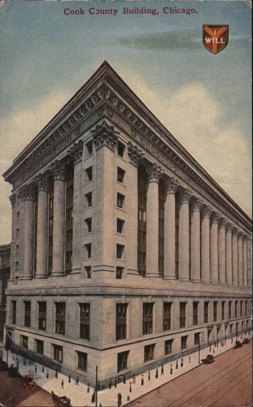 Cook County Buildings Courthouse Chicago, IL Postcard