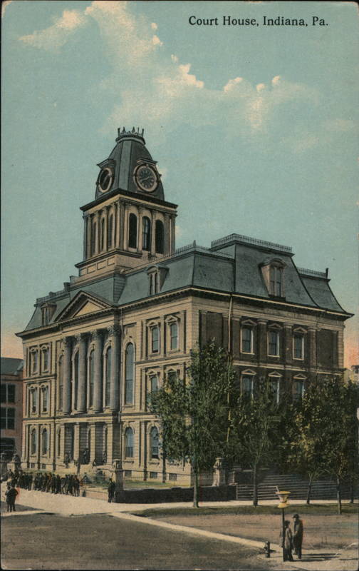 Royalty Free Image - Courthouse, Indiana, Pa. Pennsylvania Postcard