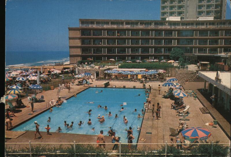 Sharon Hotel Herzlia Pool, Israel Middle East Postcard