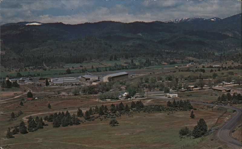 Hilt, California - Sawmill and Town in 1974 Postcard