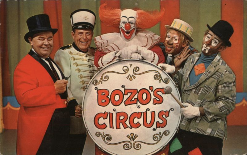 Bozo's Circus WGN Television Show Cast Chicago, IL Postcard