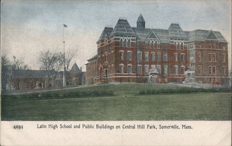 Latin High School and Public Buildings, Somerville, MA Massachusetts ...