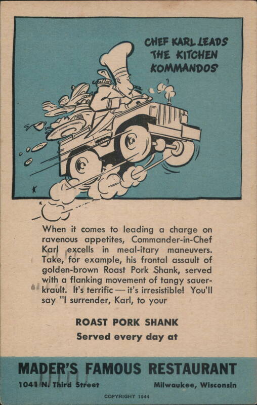 Chef Karl & Kitchen Kommandos, Mader's Famous Restaurant Milwaukee, WI ...