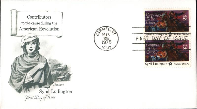 1975 8c Sybil Ludington First Day Cover