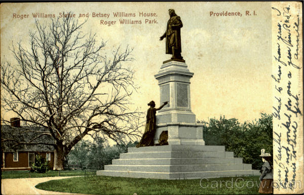 Roger Williams Statue And Betsey Williams House, Roger Williams Park ...