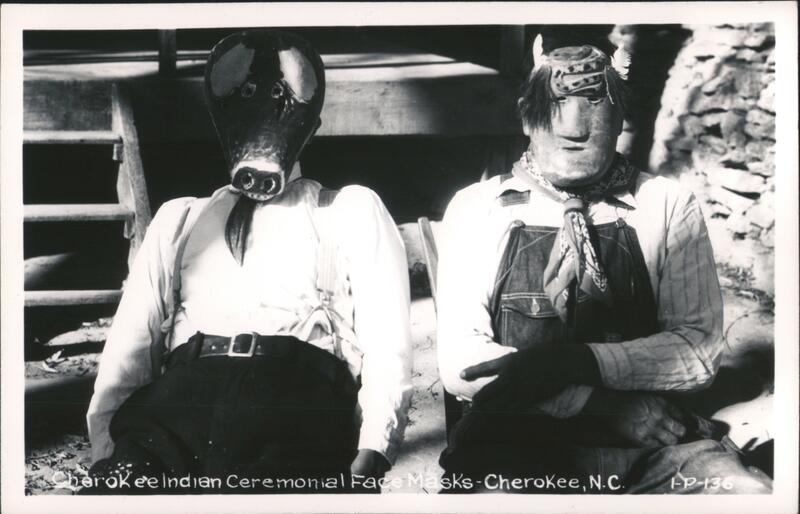 Cherokee Indian Ceremonial Face Masks North Carolina Native Americana ...