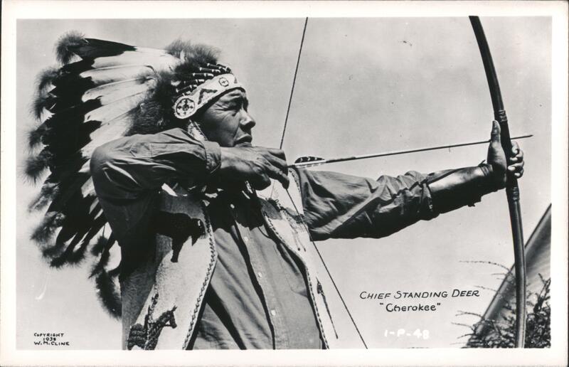 Chief Standing Deer "Cherokee" Archery North Carolina Native Americana ...