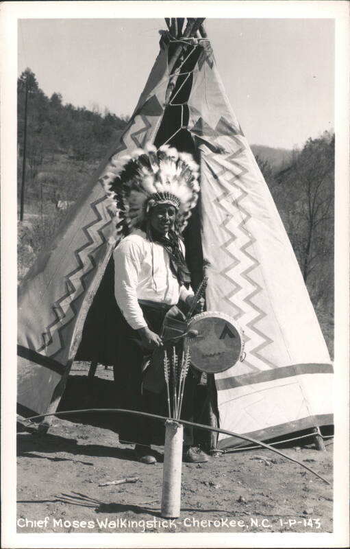 Chief Moses Walking Stick - Cherokee Native American Indian North ...