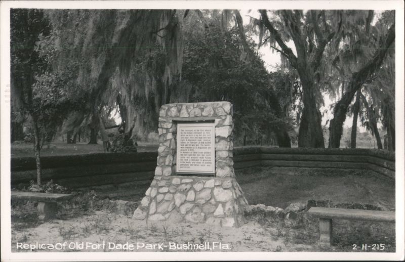 Replica of Old Fort Dade, Bushnell, Florida Postcard